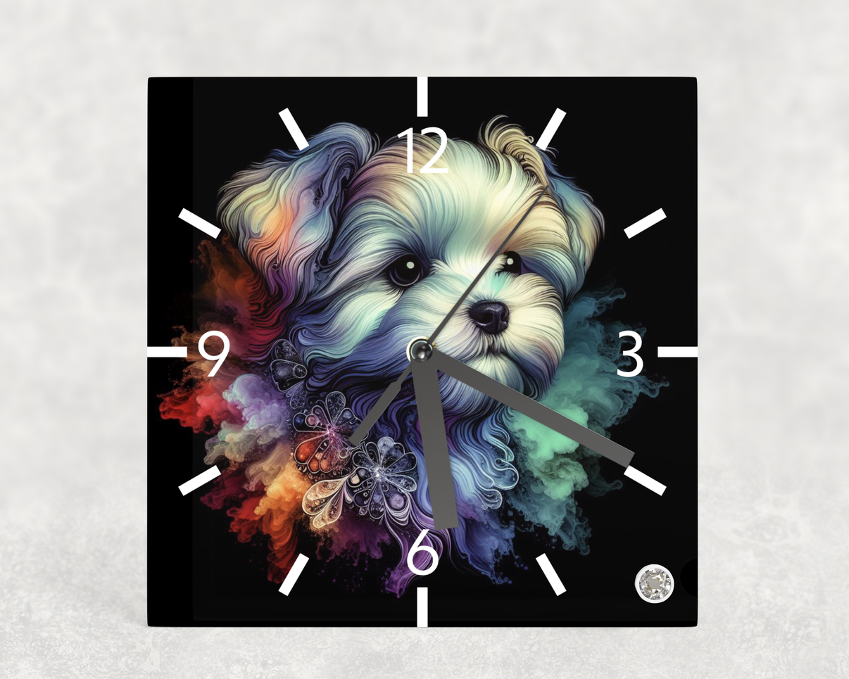 Clock Maltese Alcohol Ink Designs – Rebhel Digital Designs